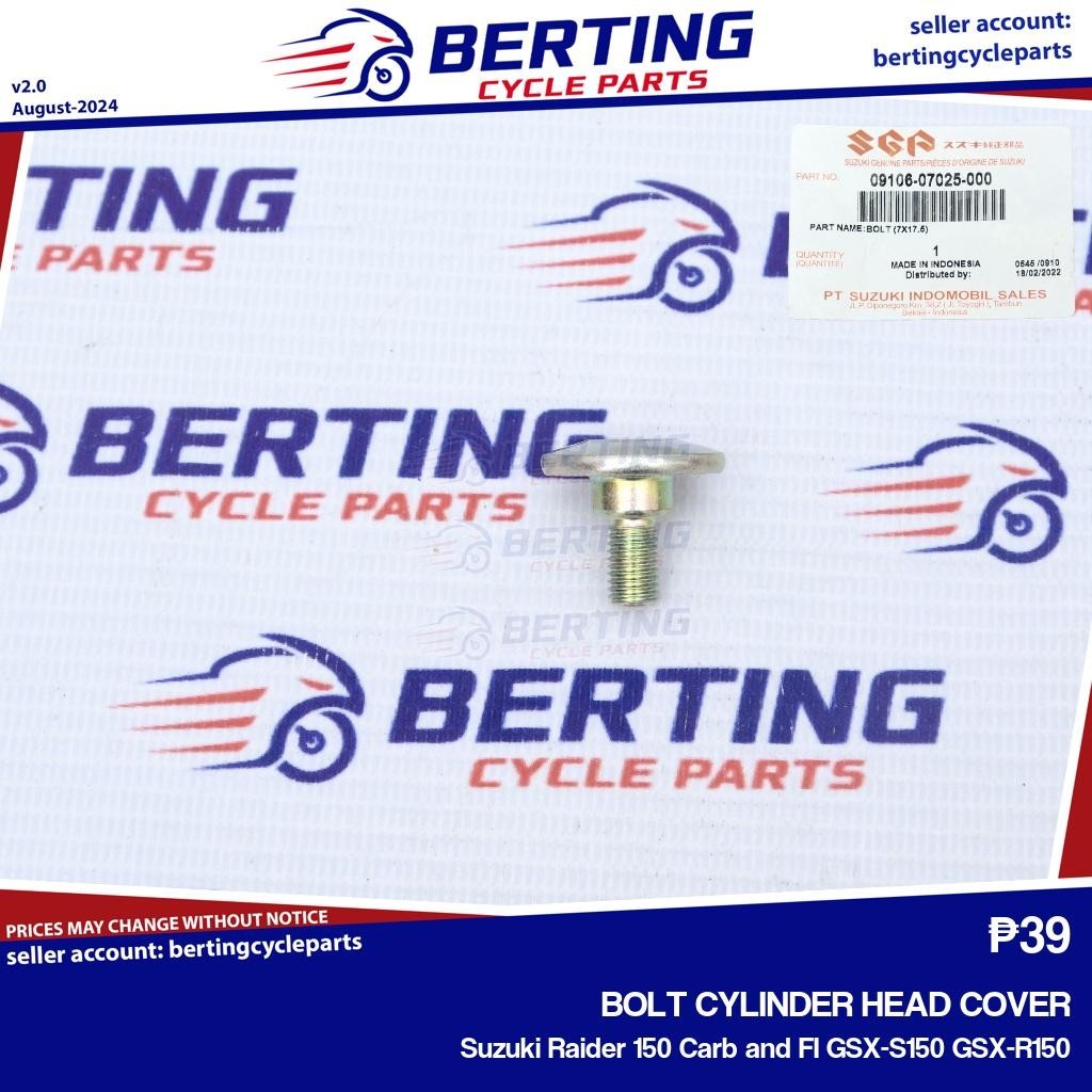 SGP BOLT CYLINDER HEAD COVER Suzuki Raider 150 Carb and FI GSX-S150 GSX ...