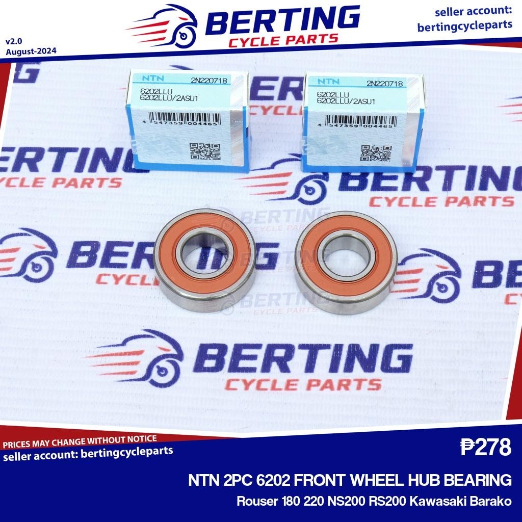 NTN 2PC 6202 FRONT WHEEL HUB BEARING Rouser 180 220 NS200 RS200 ...