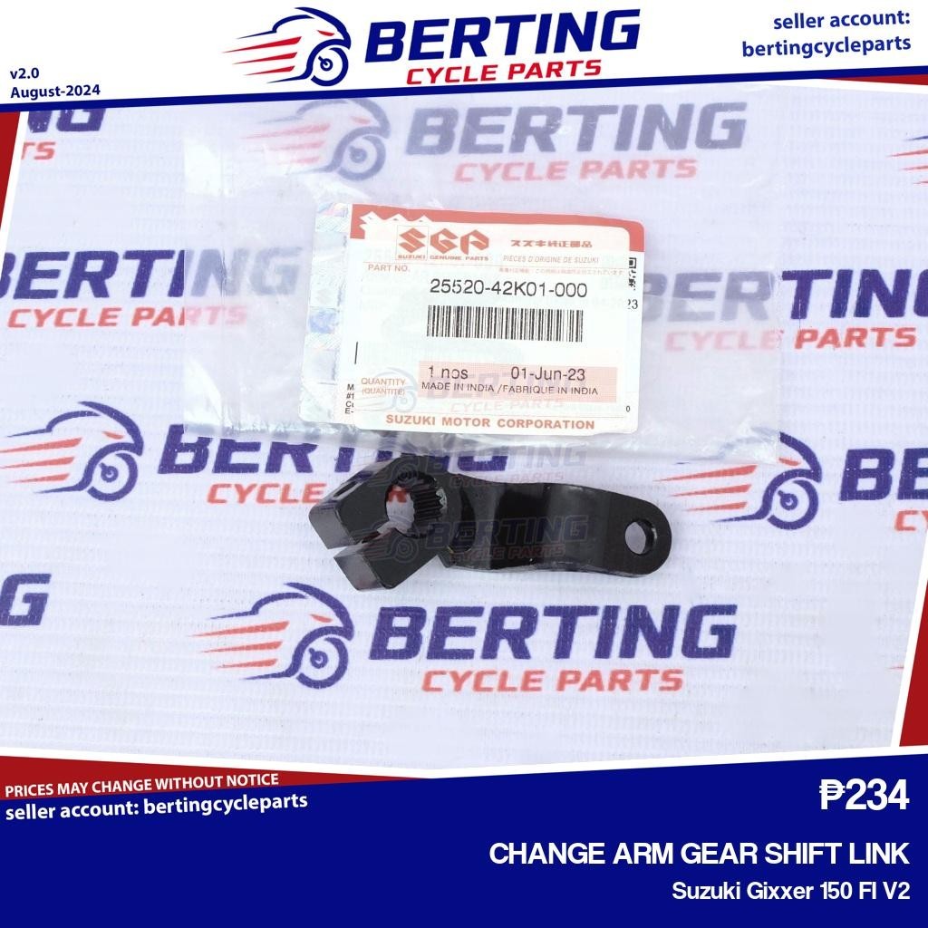 SGP CHANGE ARM GEAR SHIFT LINK Suzuki Gixxer 150 FI V2 Genuine 25520 ...