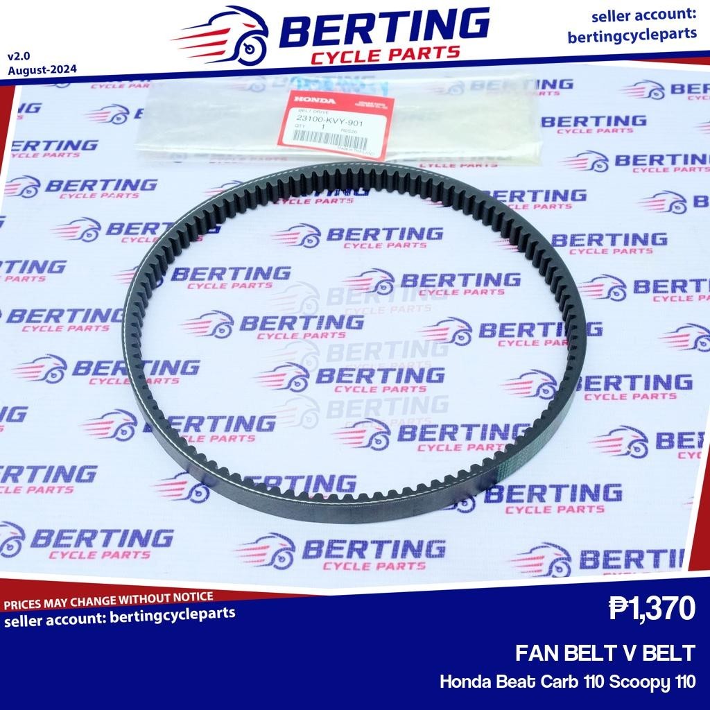 FAN BELT V BELT Honda Beat Carb 110 Scoopy 110 Genuine 23100-KVY-901 ...