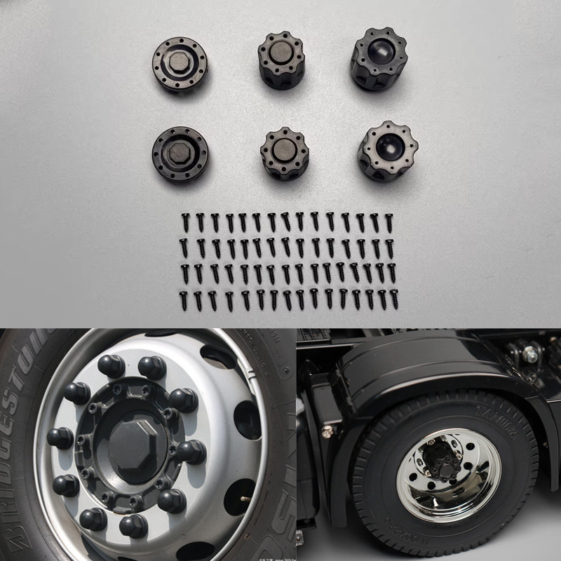 ☃M4 Anti-loosening Wheel Hub Nut Cover Shaft Head for 1/14 Tamiya RC ...