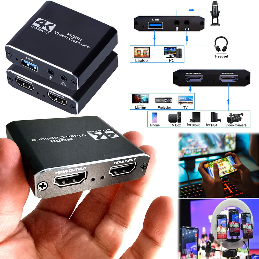 ♡4K HDMI-Compatible Video Capture Card Box 1080P 60Hz USB3.0 High ...