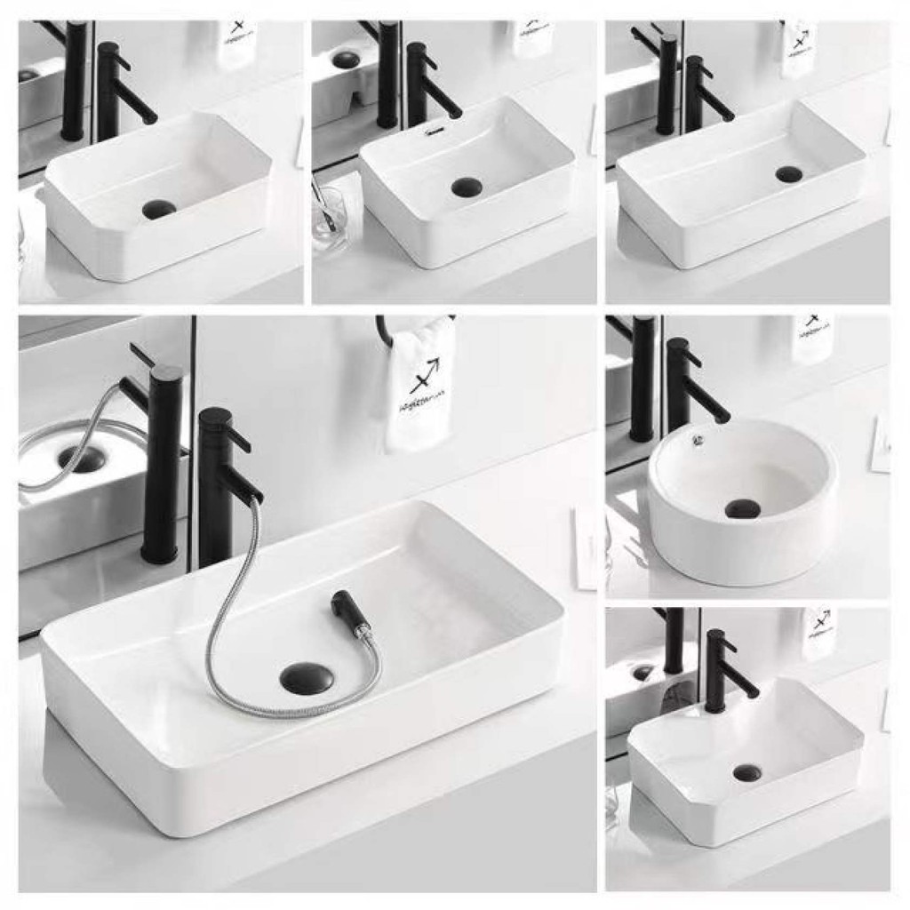 Ceramic Lavatory Basins Wash Deep Wall Hung Undercounter Basin Embedded ...