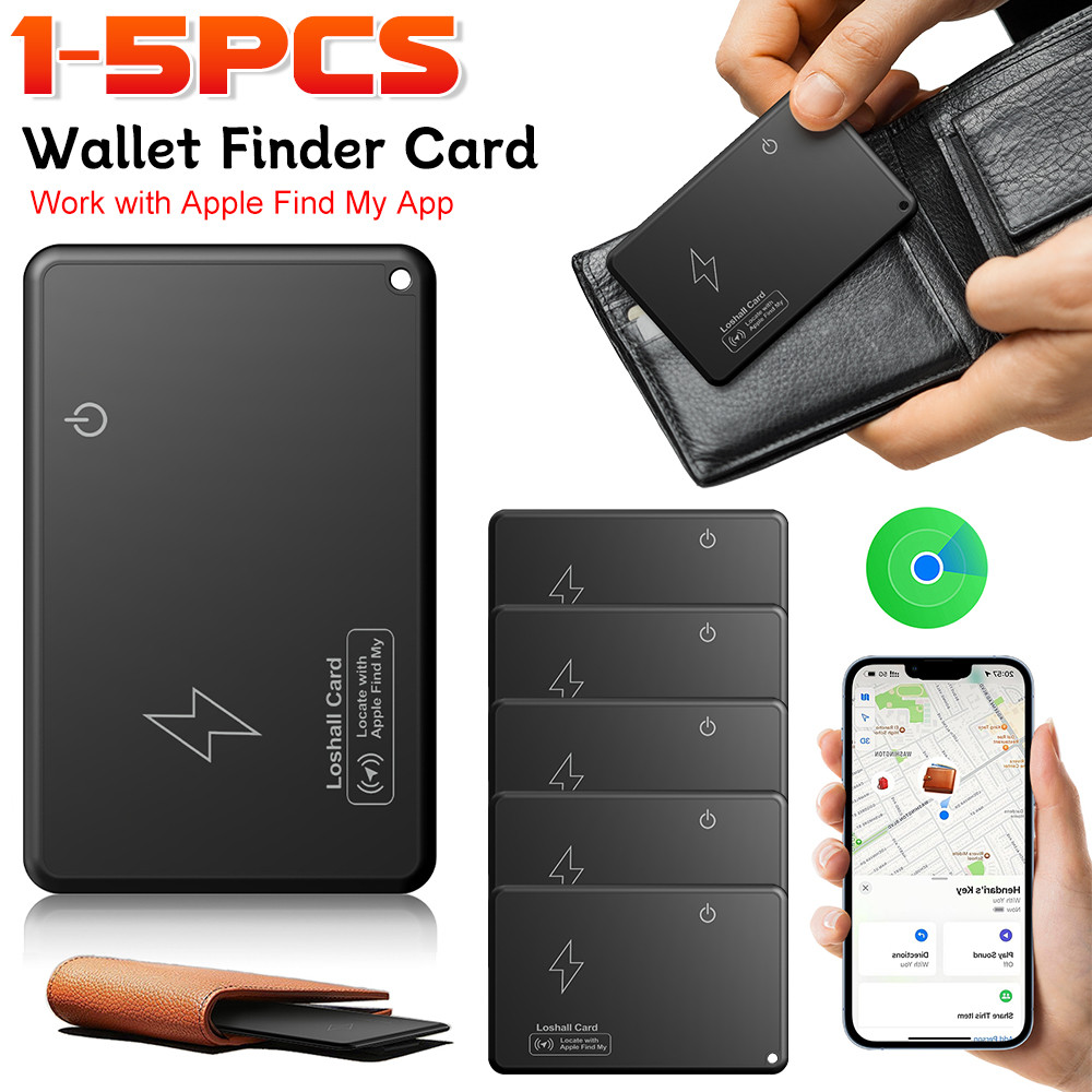 ~1-5PCS Wireless Charging Wallet Tracker Card Work with Apple Find My ...