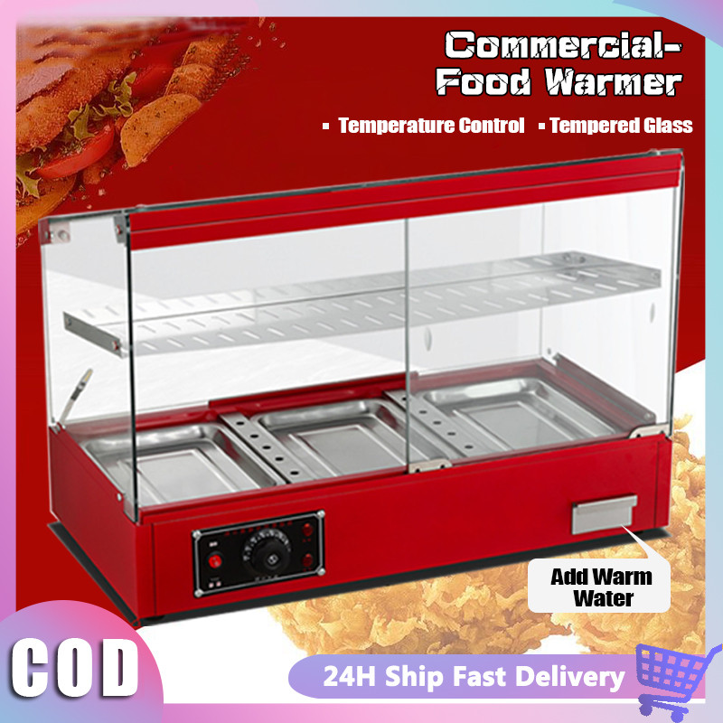 Heated Display Cabinet Food Large capacity Heating Thermostat Display ...