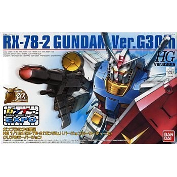 Authentic Gunpla EXPO Limited HG 1/144 RX-78-2 Gundam Ver.G30th Clear Color Version [Toys ...