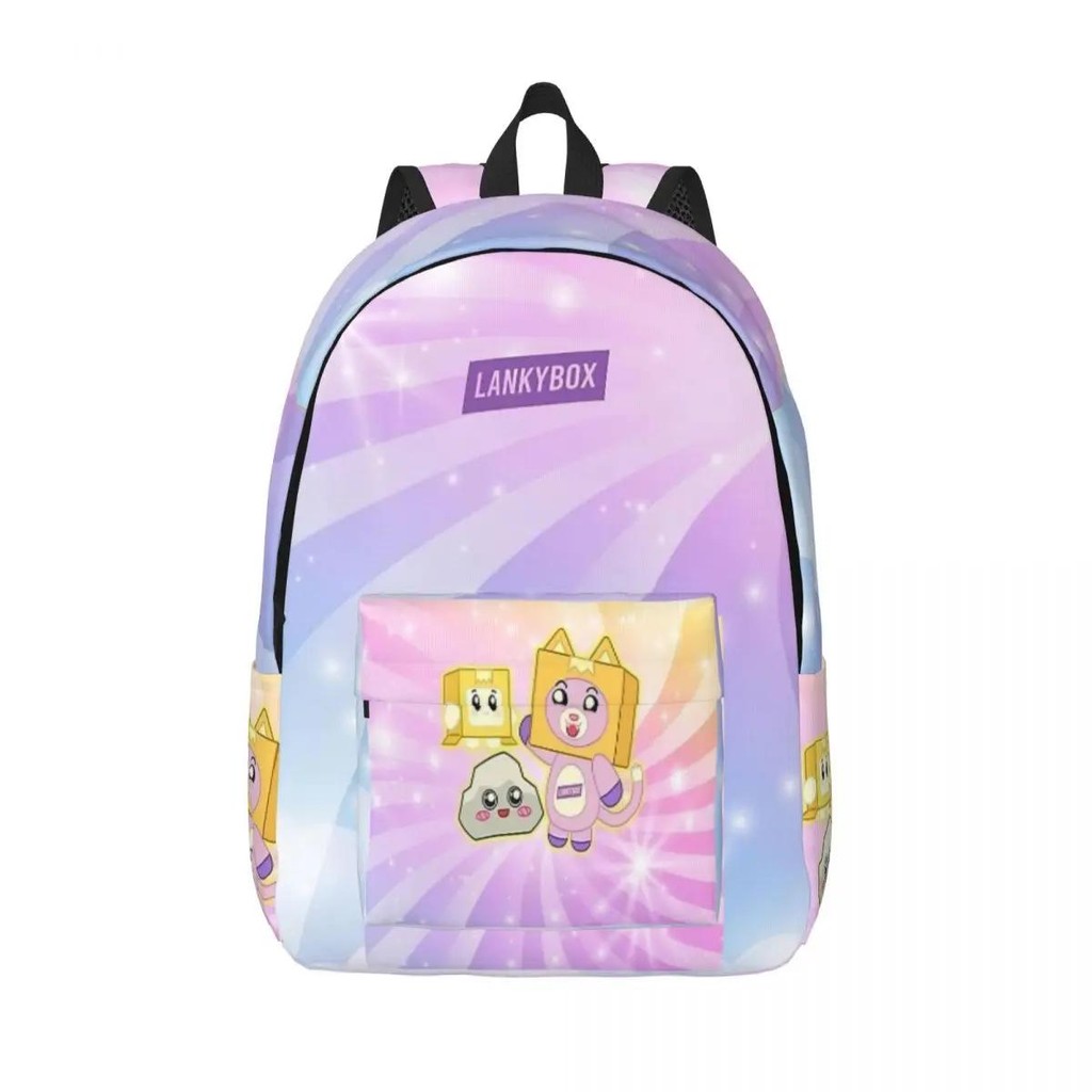 Beautiful Pink Lankybox Girls Backpack for Boy Girl Kids Student School ...