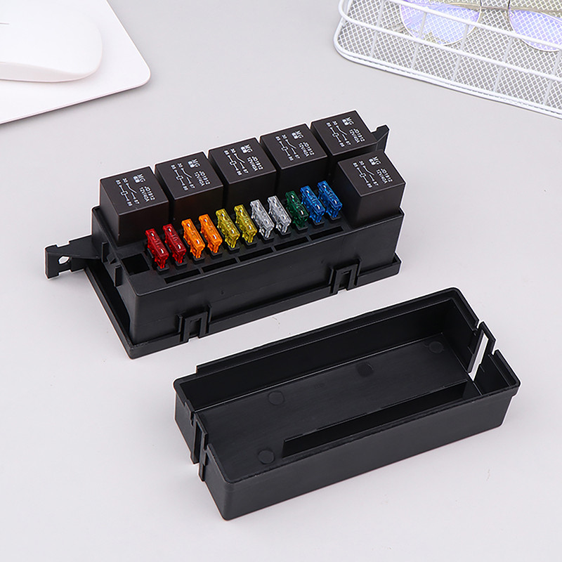 12V Auto 11 Way Fuse Relay Control Fuse Box Block With 4 Pin Relay And ...