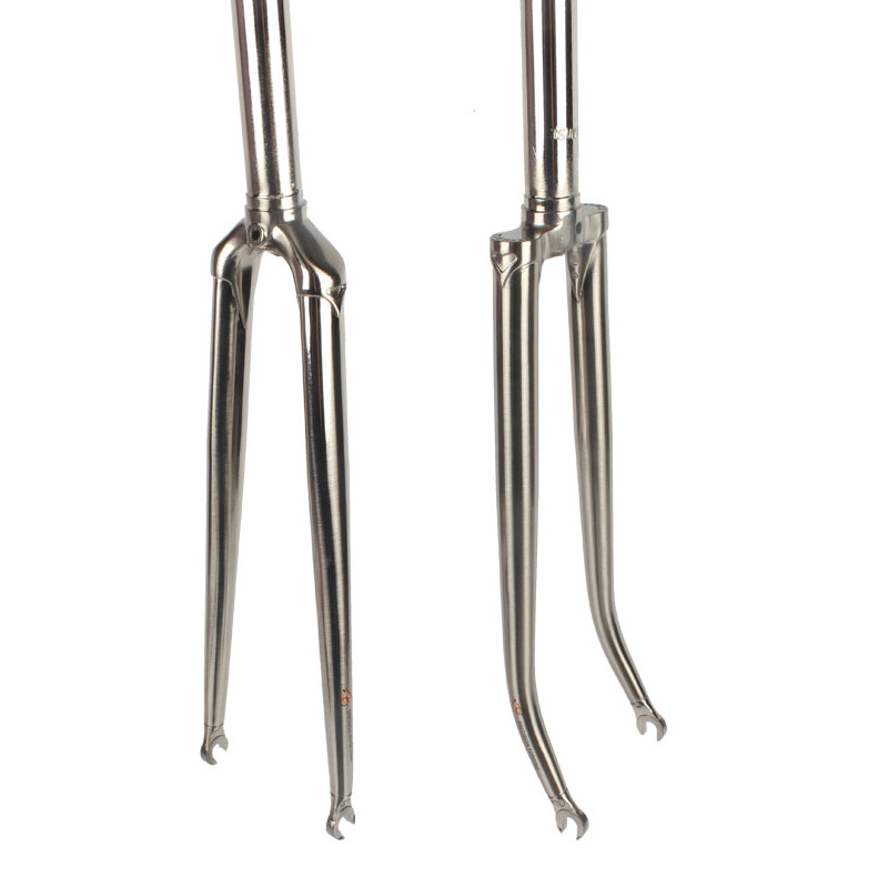 TSUNAMI Chrome Forks for Road Bike Chromoly Steel 4130 700C Rigid Fork ...