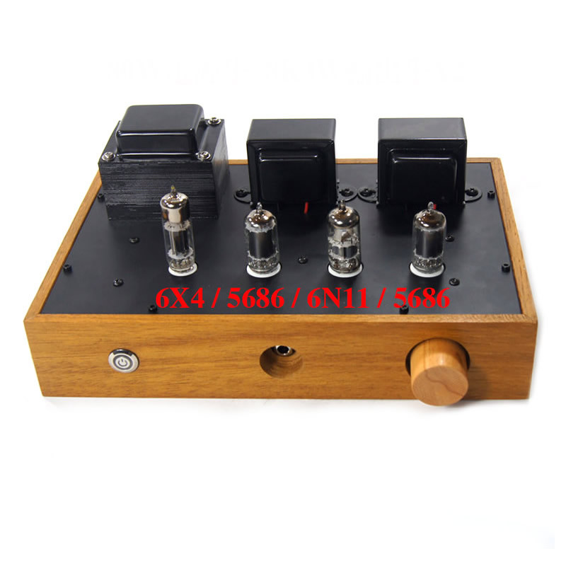 웃6N11 Push 5686 Class A tube amp, bile rectifier, output power: 1.5W+1 ...