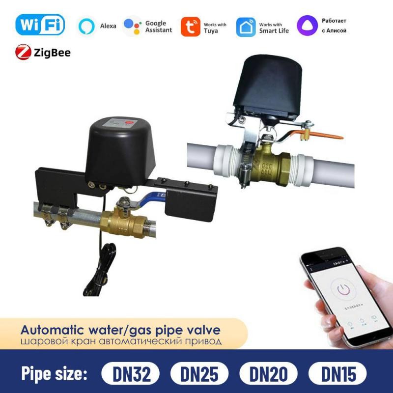 -Tuya Smart Zigbee Water Valve Actuator WiFi Gas Valve Controller Fit ...