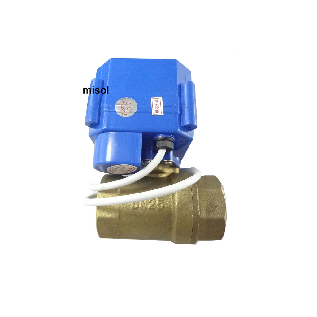 ~Misol motorized ball valve 12V, DN25 (BSP 1' reduce port), with manual ...