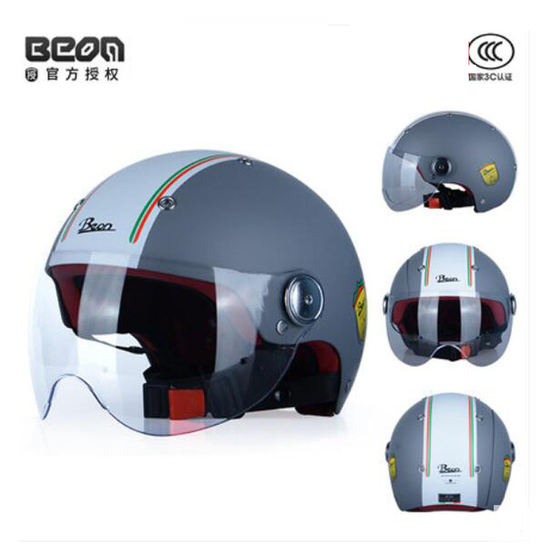 ♦3C Certification Men's Women's BEON Half Face Motorcycle Helmets ...