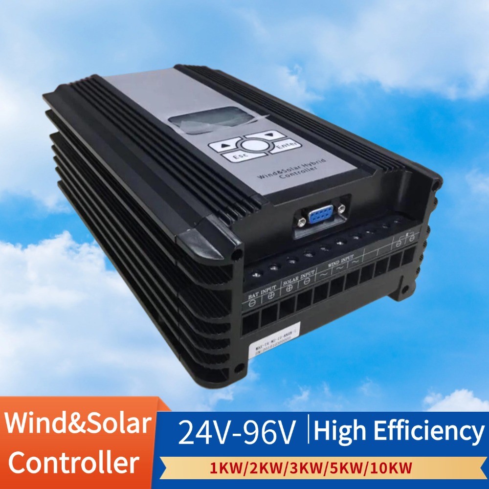 ⚜2KW-10KW MPPT Wind Energy Hybrid System Charging Solar Controller 12V ...