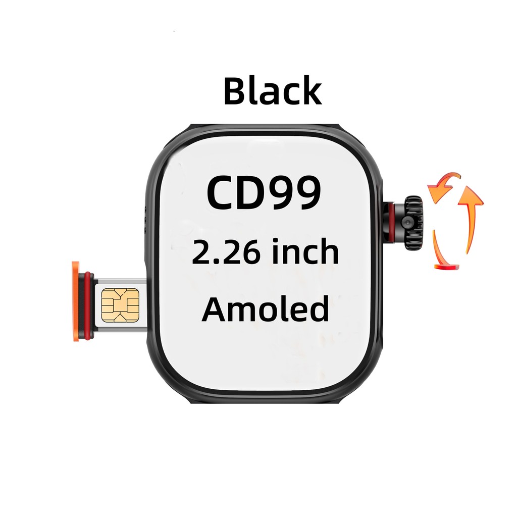 유4G Android CD99 Smart Watch 8GB RAM AMOLED Wifi 128GB ROM GPS Position ...