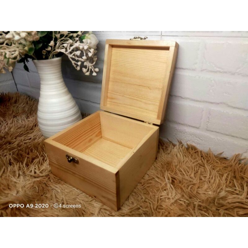 Wooden Gift Box with Personalized Engrave Size 5x5x3 | Shopee Philippines