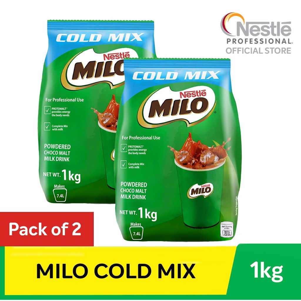 Milo Cold Mix Choco Malt Milk Drink 1kg - Pack of 2 | Shopee Philippines