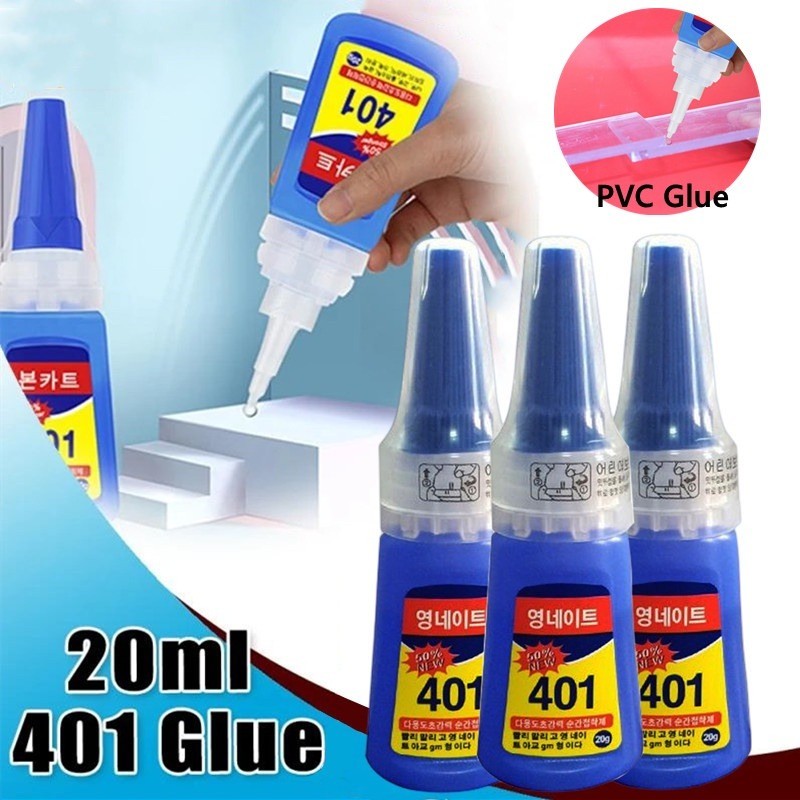 1PCS 401 Super Glue 20ml Instant Adhesive Glue Suit For Home PVC ...