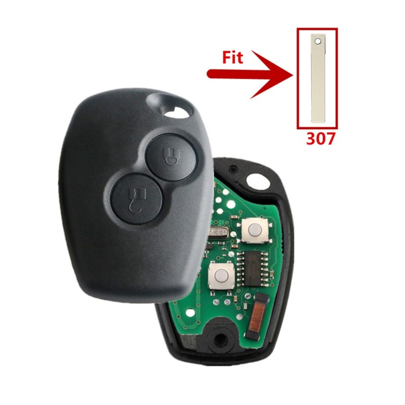 ☠Hindley 2 Buttons Remote Key For Renault Duster Modus Clio 3 Twingo ...