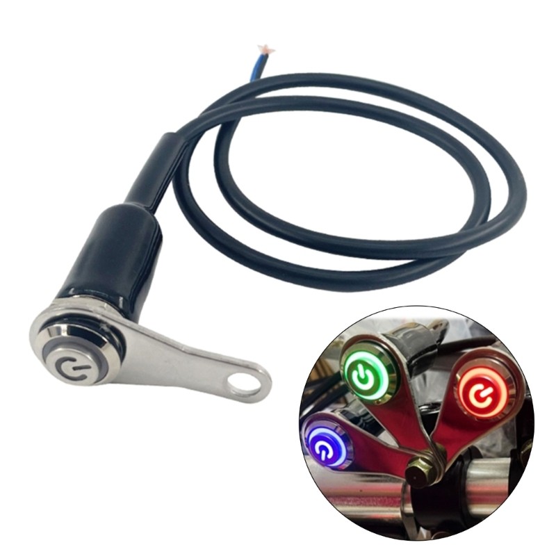 【Momentary Universal Push Button Switch Motorbike Power Switch Engine ...