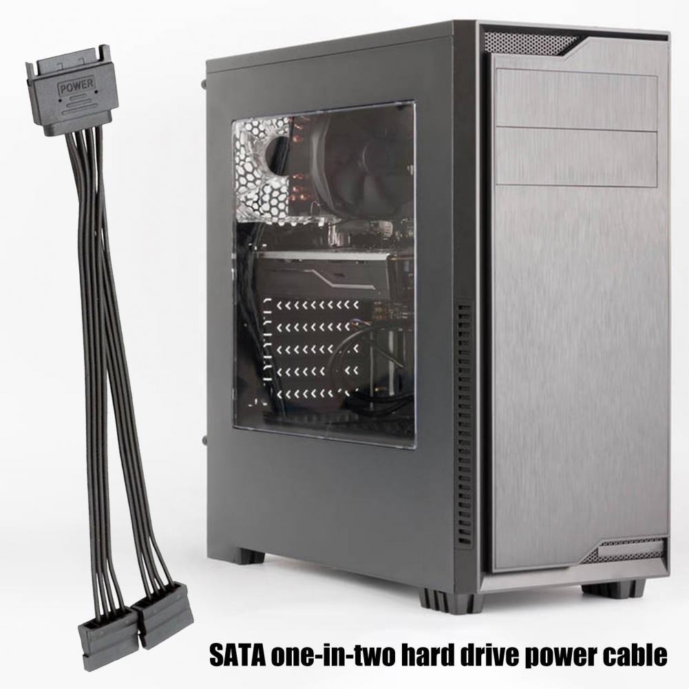 ⚡SATA Power Cable Professional Stable Power Supply 1 to 2 15Pin Male to ...