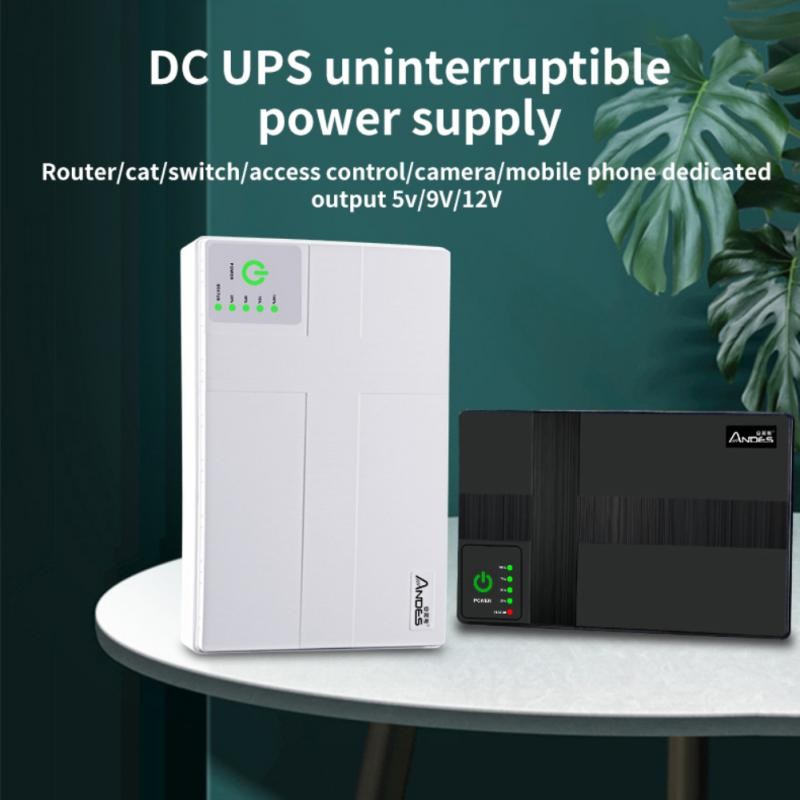 ☸10400mAh Mini Portable Route UPS 5V-24V Uninterruptible Power Supply ...