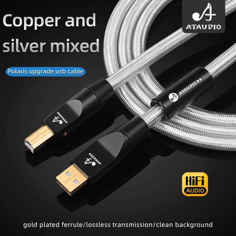 Hifi USB Audio Cable High Quality copper and silver plated Type A to ...