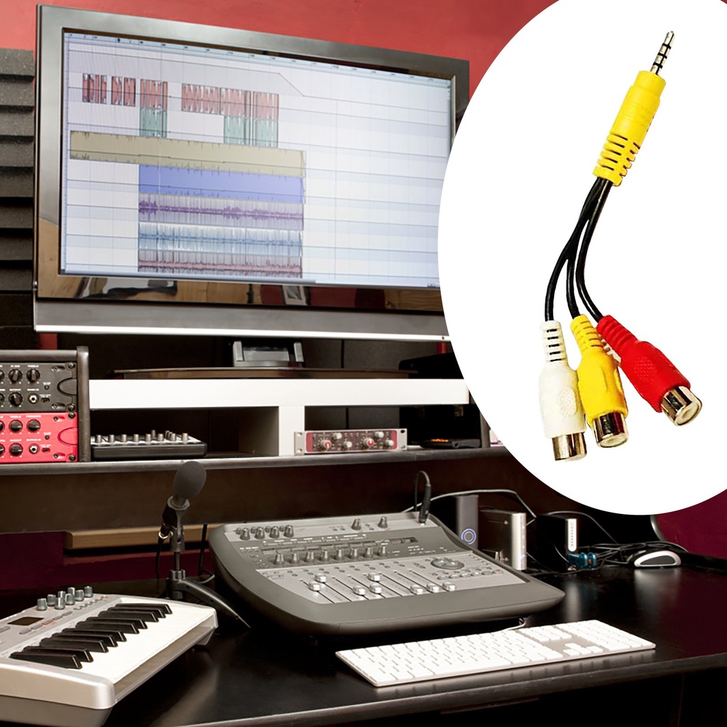 3 RCA Video Component AV Adapter Cable para sa TCL TV Dandelion ...