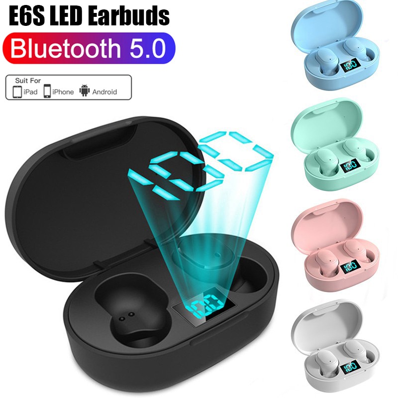 TWS E6S Fone Bluetooth Earphones Wireless Headphones LED Display Noise ...