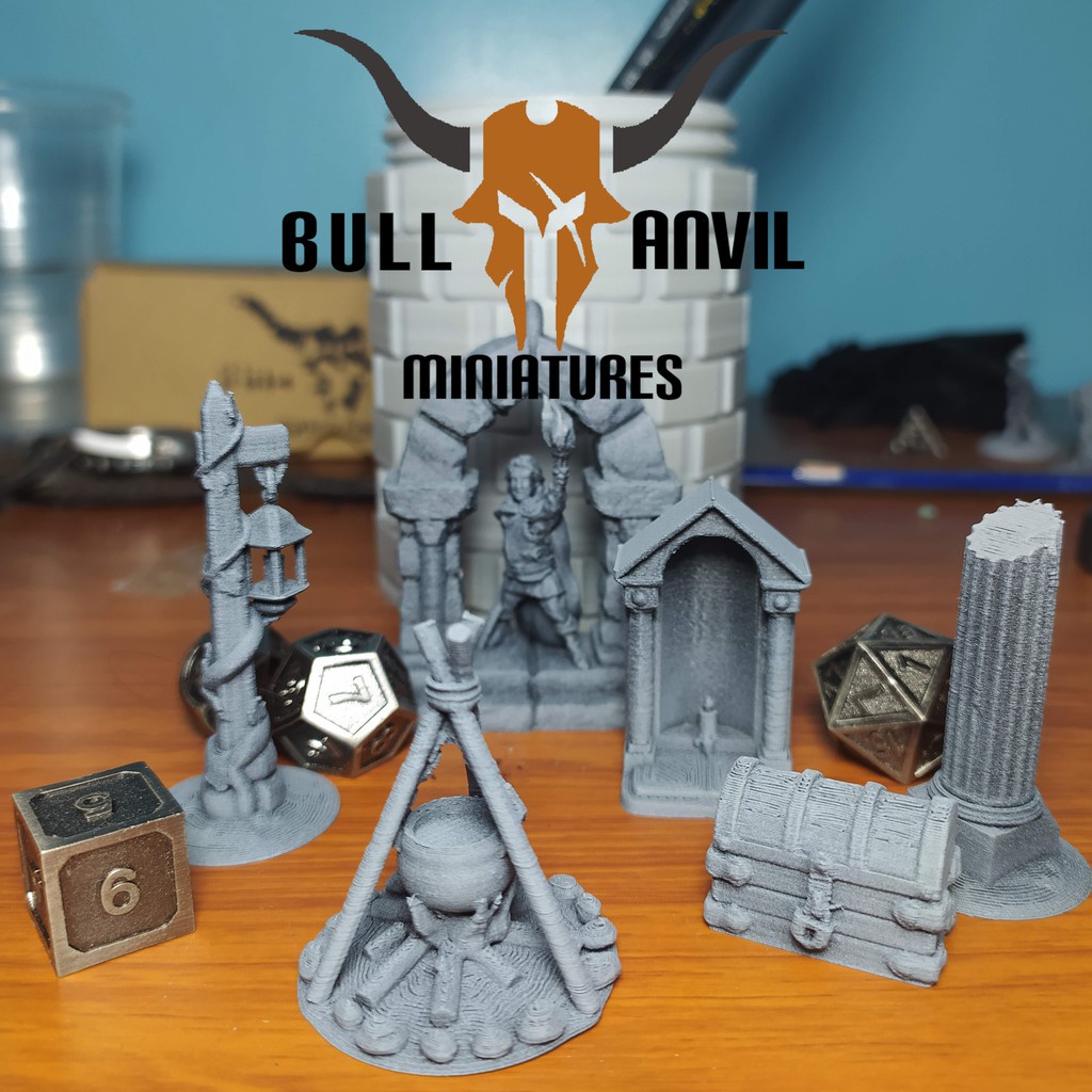 ♣☢Terrain and Props (Large) - FDM - BriteMinis - Bull Anvil 3D ...