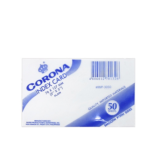 Corona Index Card 3x5'' White 50s | Shopee Philippines