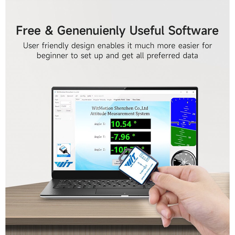 WitMotion WT901C High-Precision 9-Axis AHRS Inclinometer Accelerometer ...