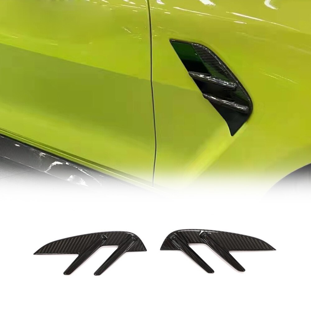 76j Dry Carbon Front Side Fender Air Vent Covers Trims For BMW 3 4 ...