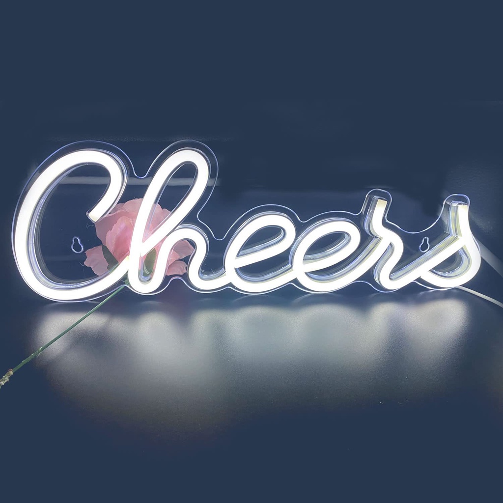 Neon Sign Cheers Wedding USB Acrylic Hestle Led Lights Bar Restaurant ...