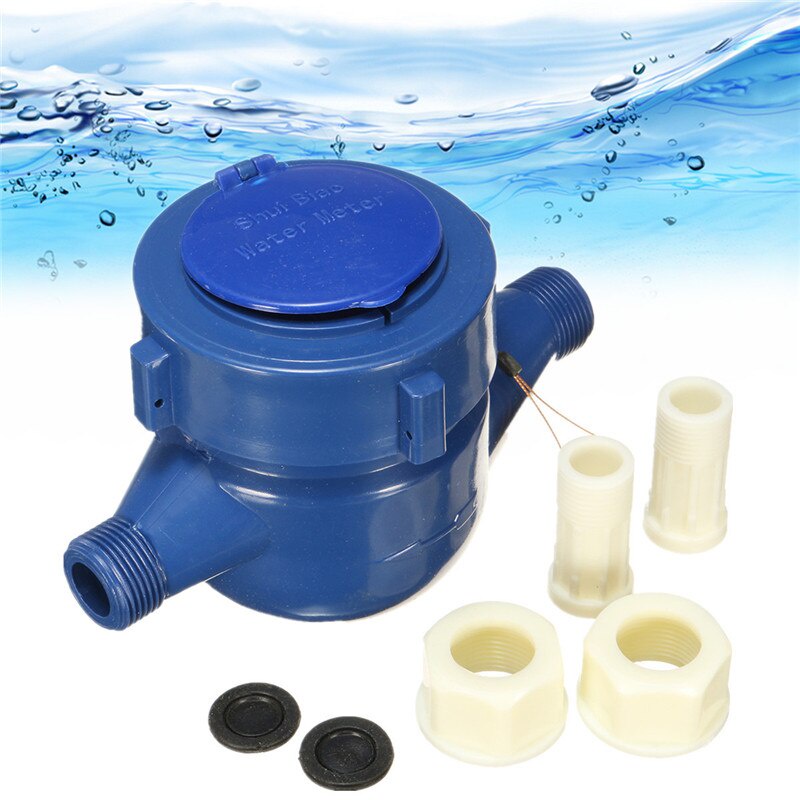 Cold Water Meter 15mm Garden Home Plastic Rotor type Meter Counter ...