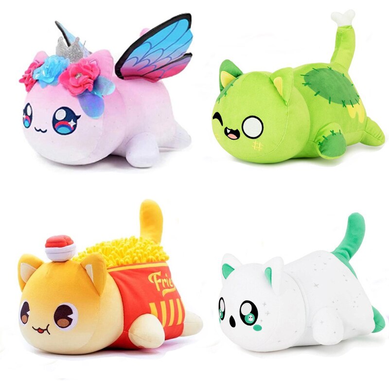 Kawaii Meows Aphmau Plush Doll Coke French Fries Soft Stuffed Toys Mee