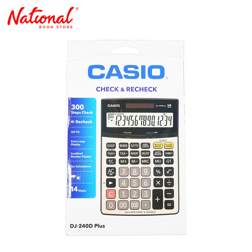 Casio Desktop Calculator DJ240Dplus 14 Digits - Office Equipment ...