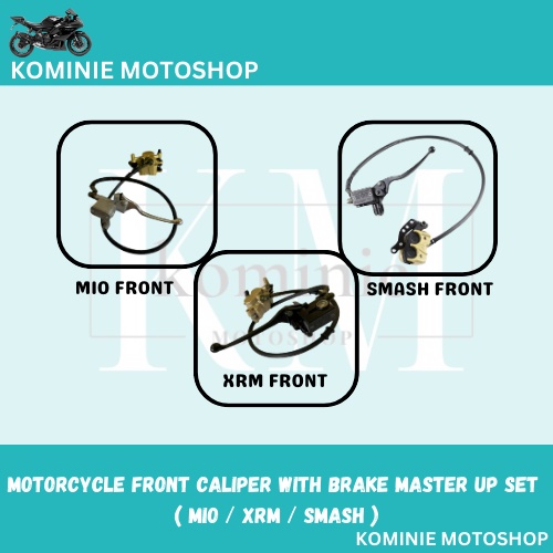 Motorcycle Front Caliper With Brake Master Up Set ( MIO / XRM / SMASH ...
