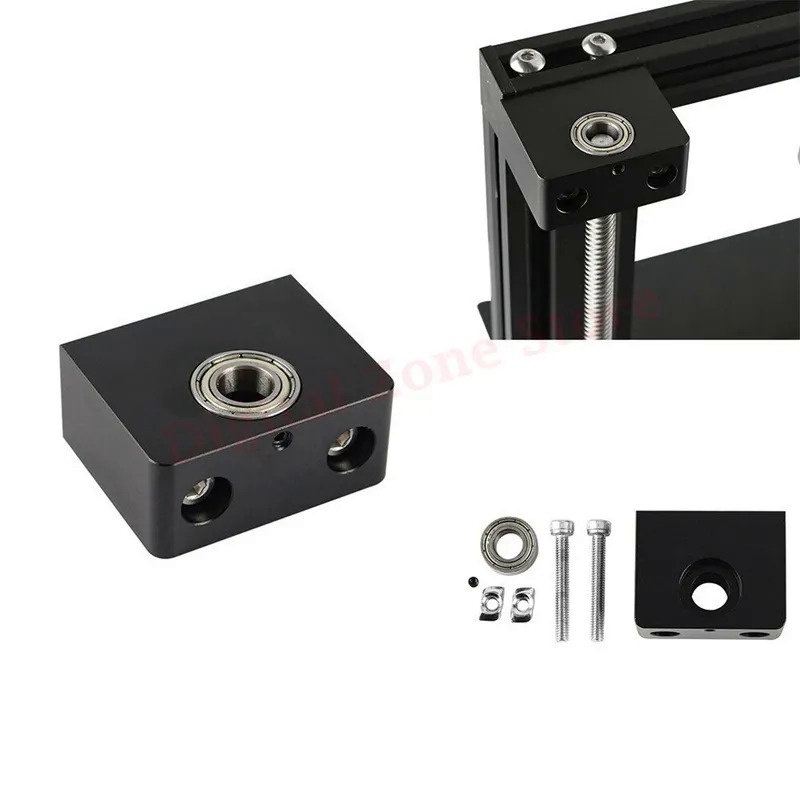 HKTH Aluminum Z-axis Lead Screw Z-Rod Bearing Holder with Bearing ...