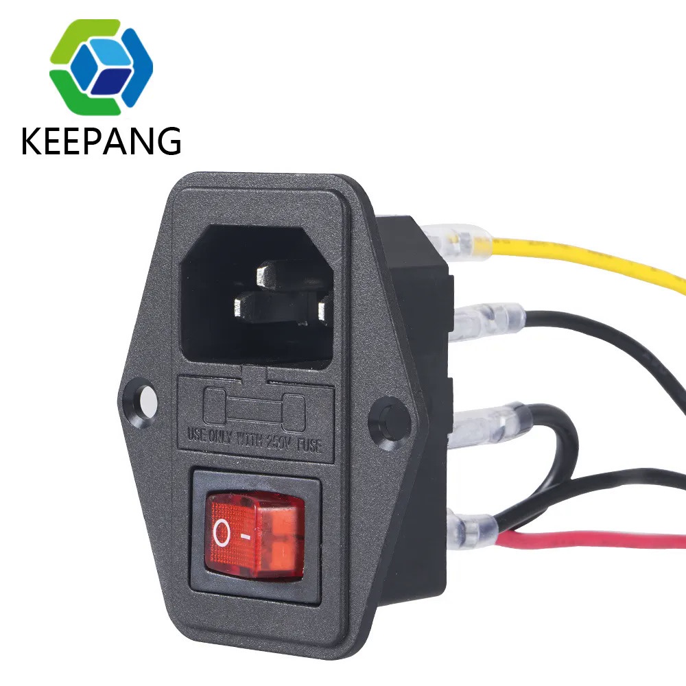 AXQK For KINGROON KP3S 3D Printer Switch Fuse Power Supply Socket Power ...
