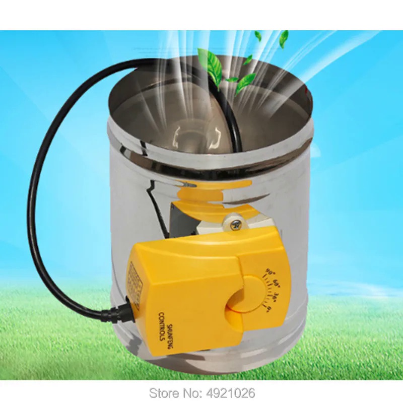 125MM stainless steel adjustable air damper, 220V electric three ...