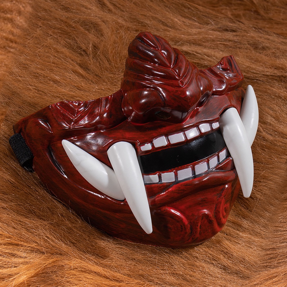 Halloween mask♝۩Samurai Prajna Mask Cosplay Horror Japanese Oni Demon ...