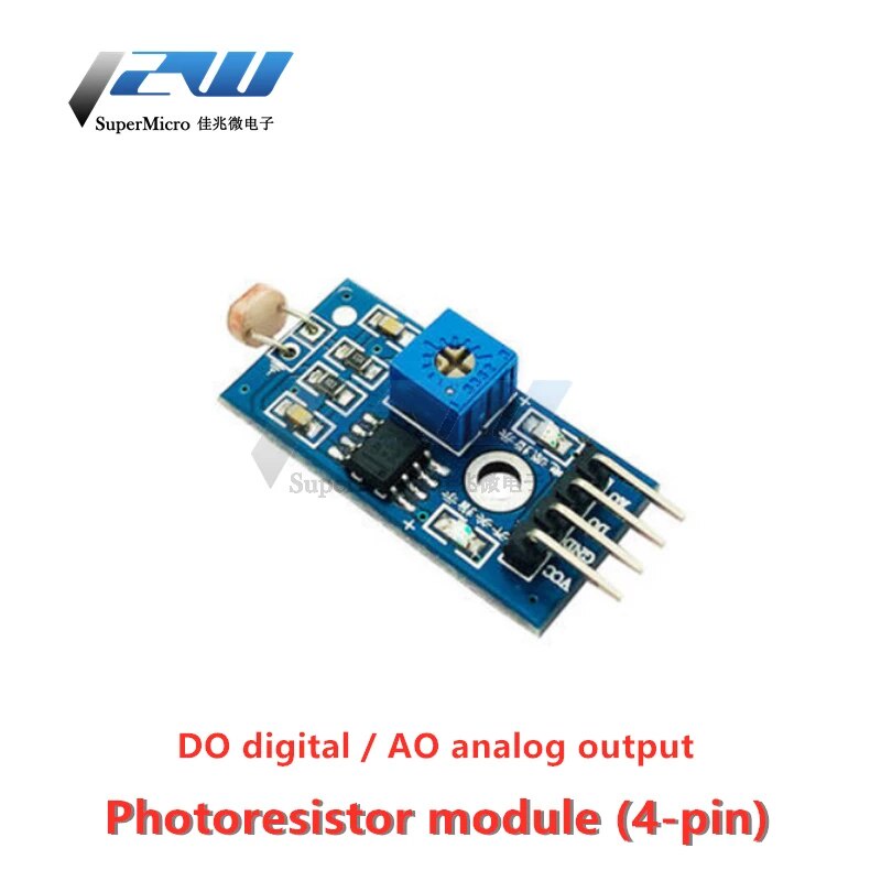 웃Photoresistor sensor module (4-pin) Photoelectric sensor Light ...