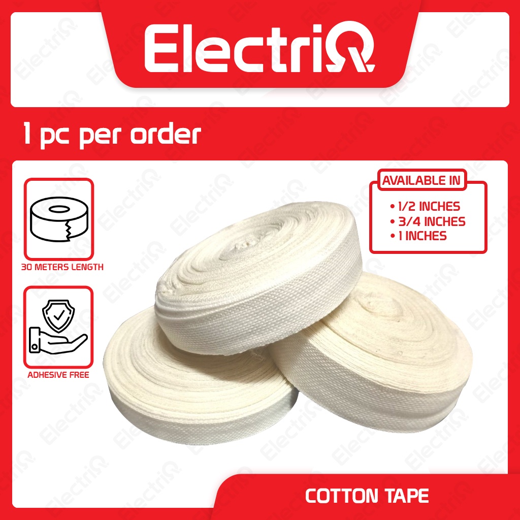 Electriq Cotton Tape for Rewinding Electrical Insulation | Shopee ...