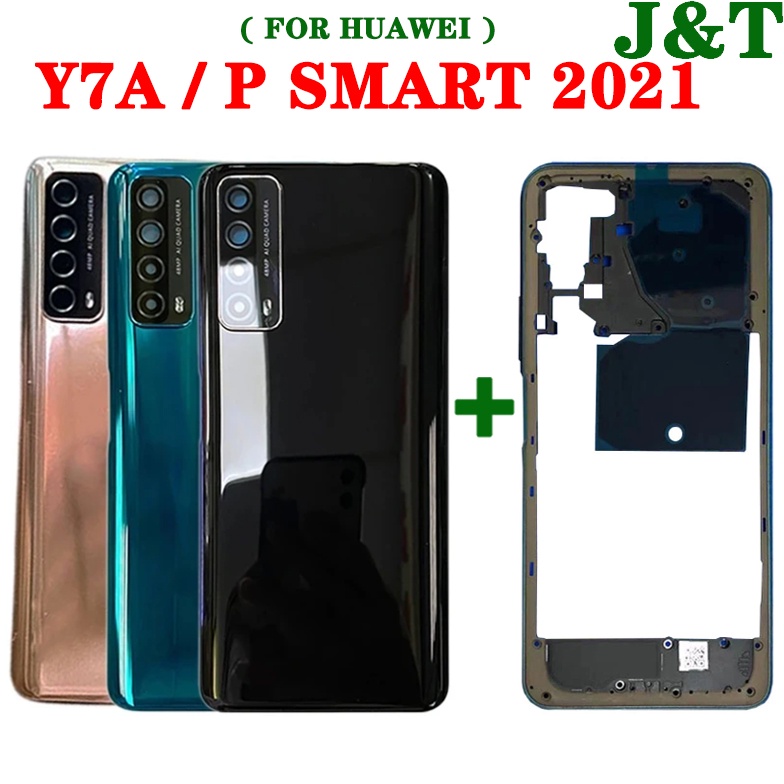For Huawei Y7A Back Door Battery Cover LCD Front Middle Frame Holder ...
