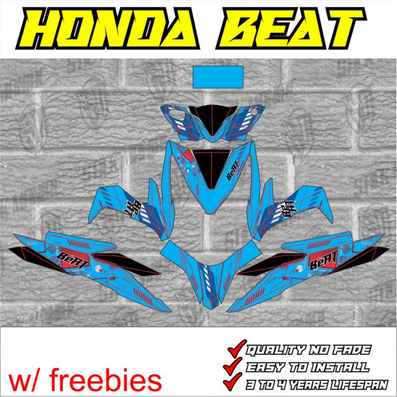 Honda Beat decals sticker, laminated | Shopee Philippines