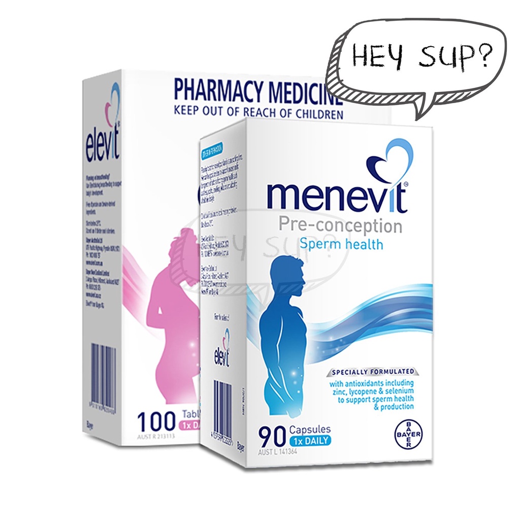 Bayer Pre-Pregnancy Couple's Pack for Men & Women: Elevit Pregnancy ...