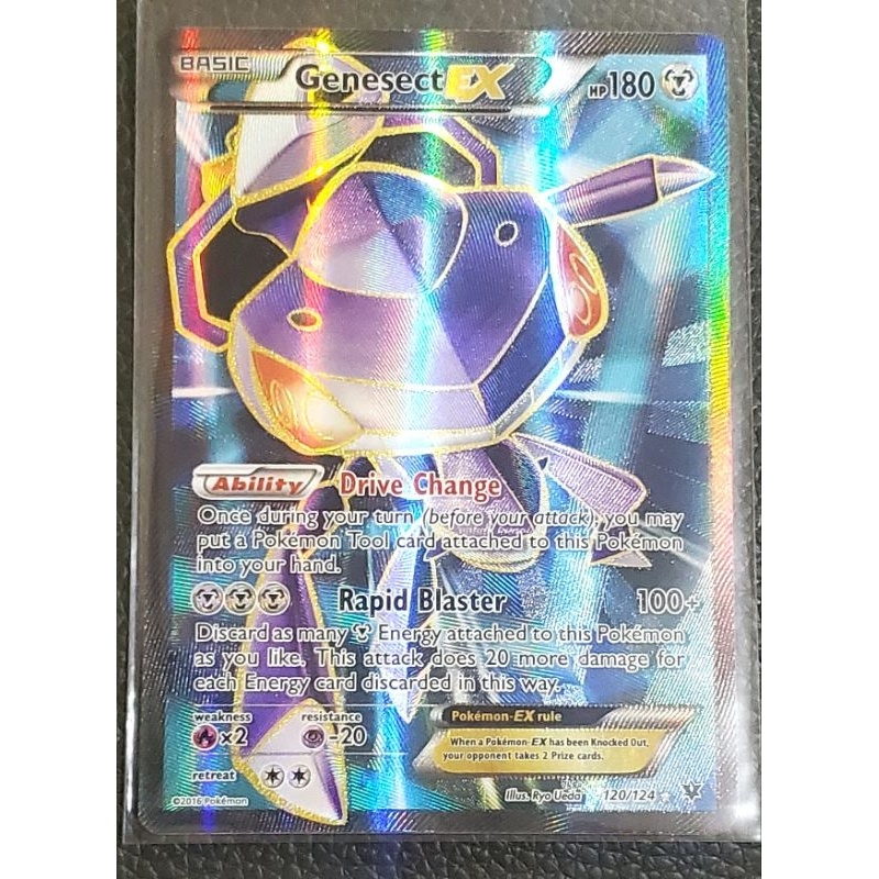 2016 Pokemon Genesect EX 120/124 Ultra Rare Full Art XY Fates Collide ...
