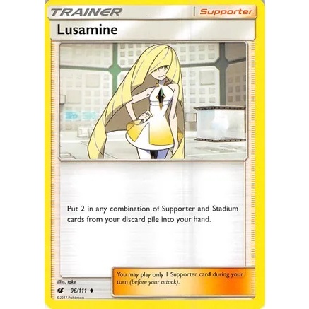 Pokemon TCG Lusamine 96/111 Crimson Invasion Uncommon Trainer | Shopee ...