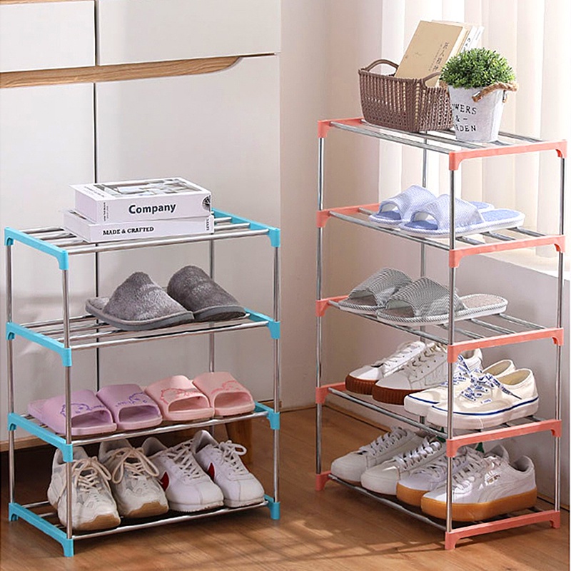 Shoe Rack Simple Assemble Home Dormitory Multi-functional Shoe Rack 3/4 ...